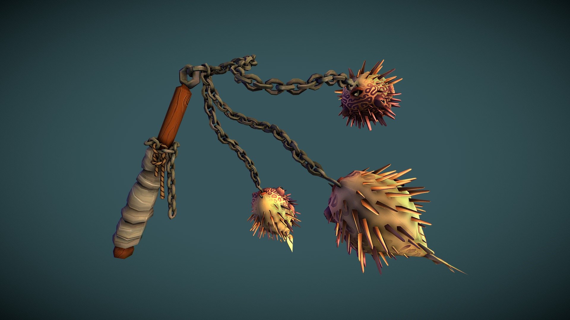 Rilka's perilous puffer-flail - DAE weaponcraft - 3D model by 3LF1 ...
