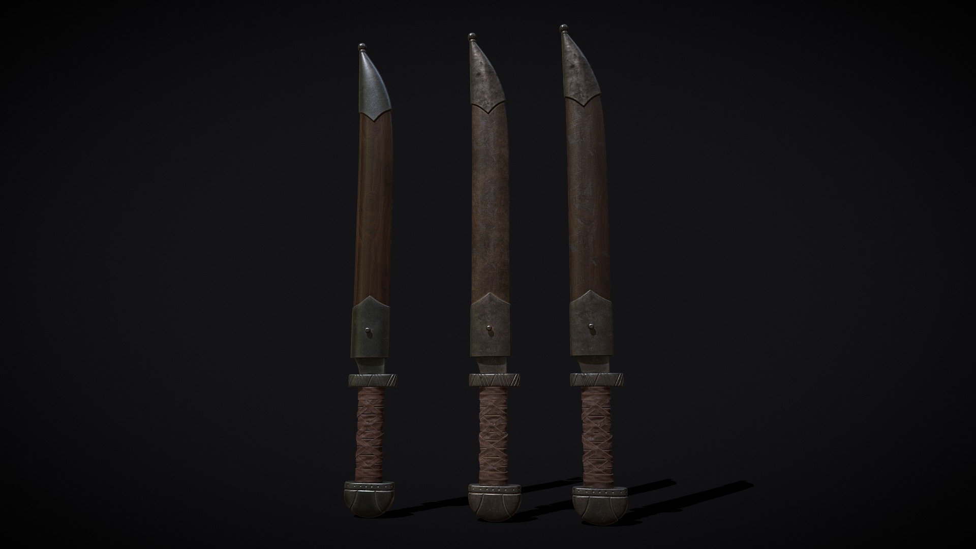 Medieval Germanic Seax Short Sword - Buy Royalty Free 3D model by ...