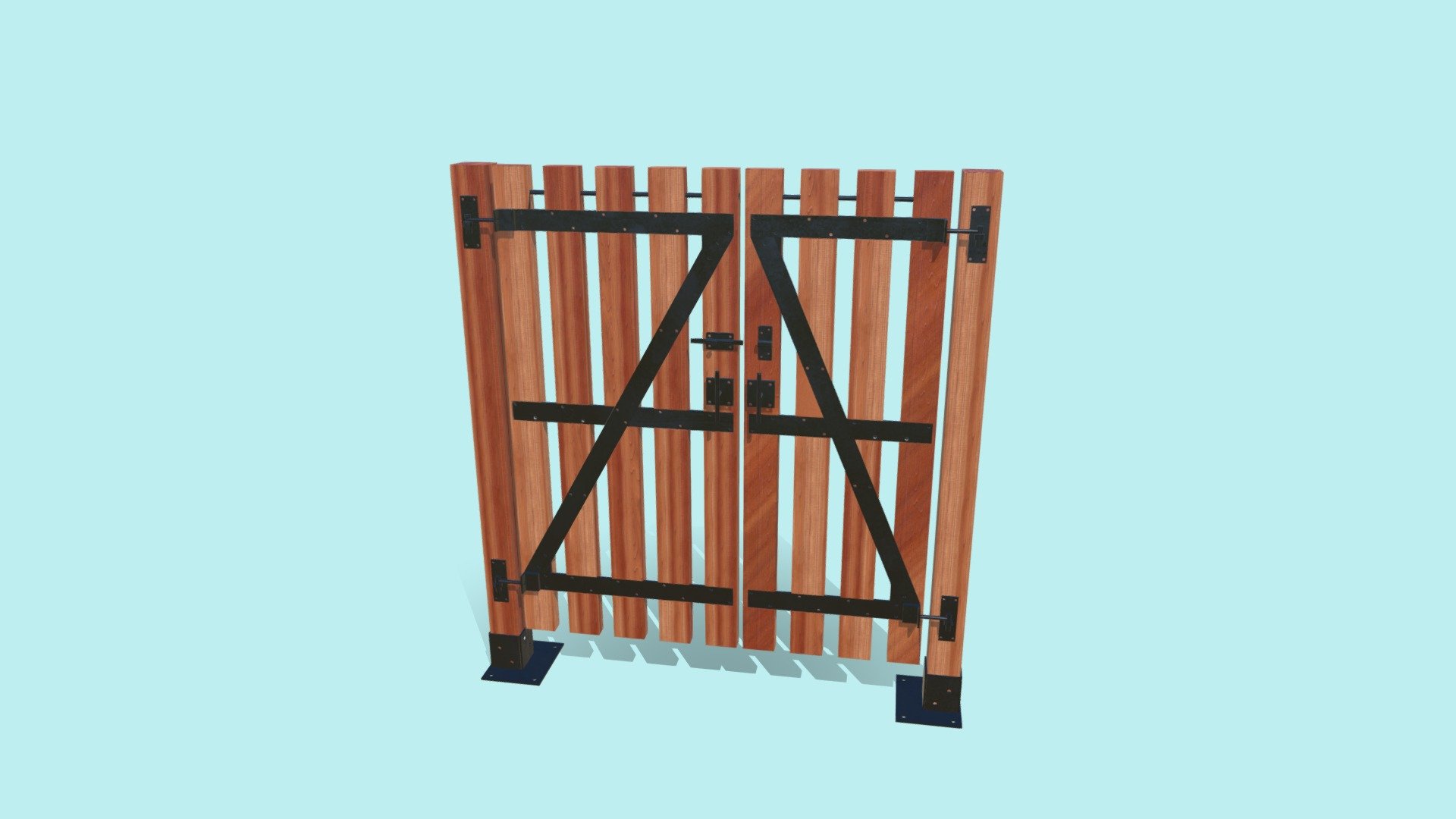 WOODEN GATE - 3D model by JOA Designs (@joadesigns) [40b8b27] - Sketchfab