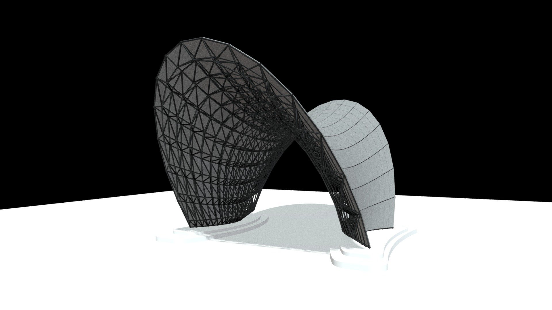 Parametric pipe pavilion - 3D model by NJWarin (@N.J.Warin) [40b8d8b ...