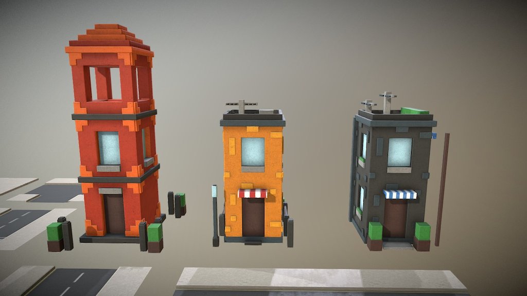 Town - 3D model by zbit (@t9t9) [40ba581] - Sketchfab
