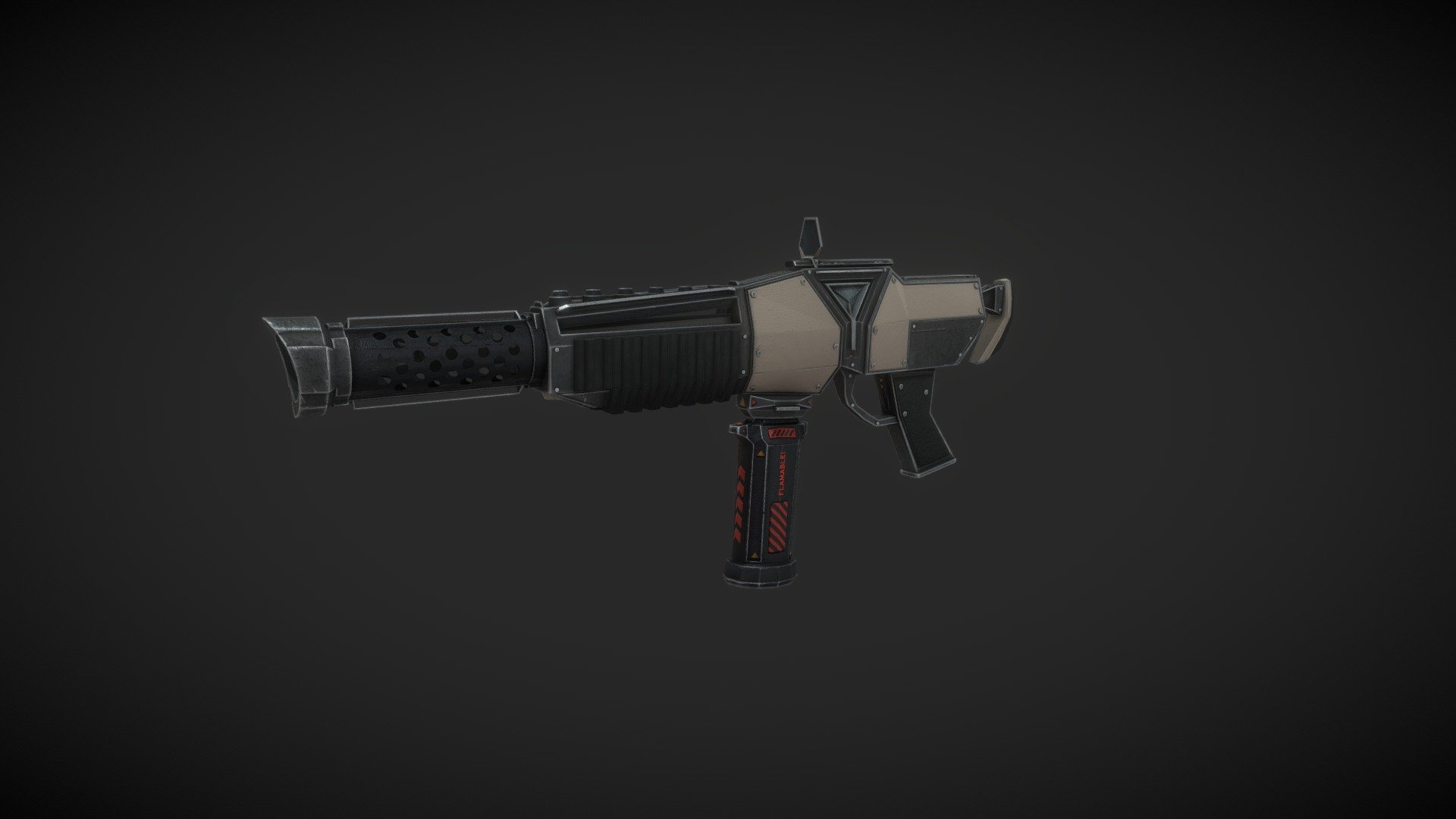 Futuristic Sci-Fi FlameThrower - Buy Royalty Free 3D model by ...