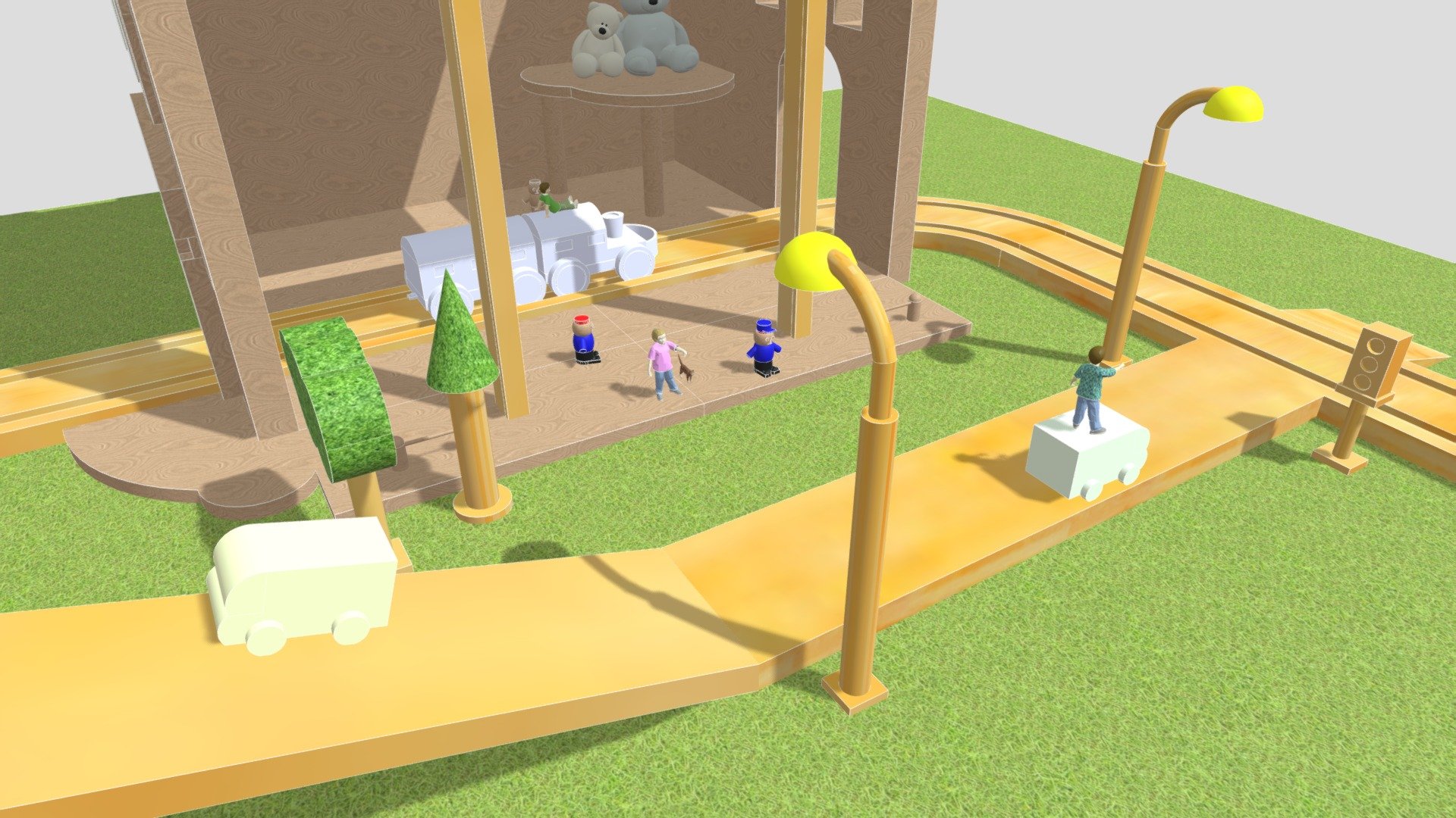Toy train - Buy Royalty Free 3D model by EvelynLZH [40c1ed3 ...