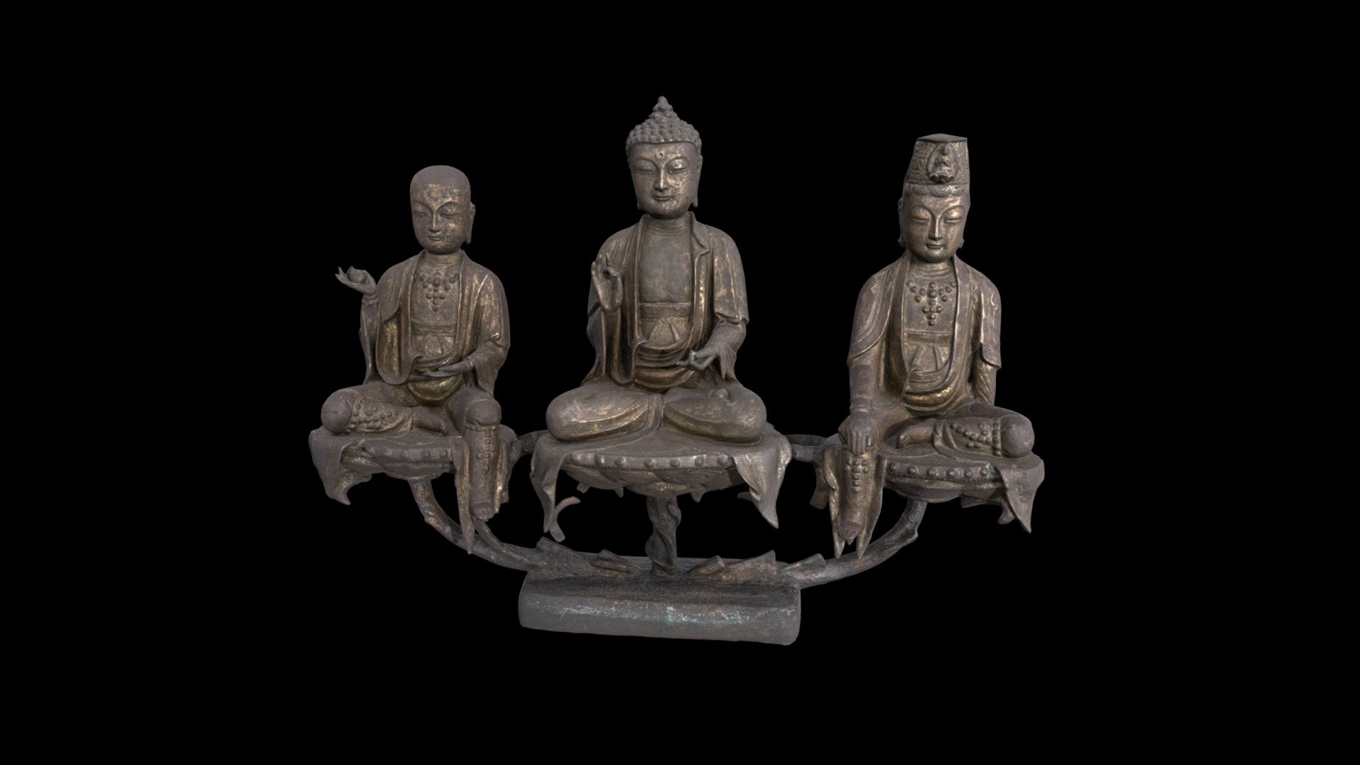 1918.501 Amitabha Triad - Download Free 3D model by Cleveland Museum of ...