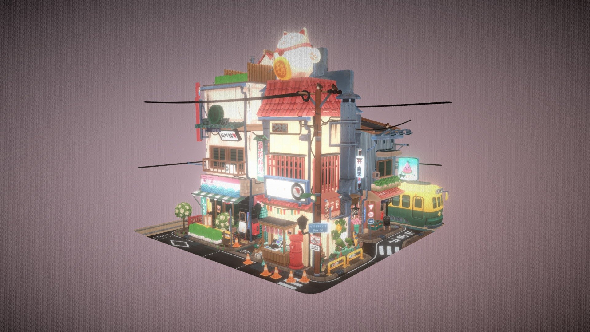 Bright Little Tokyo - Download Free 3D model by Eagle.Gamma [40ca86e ...