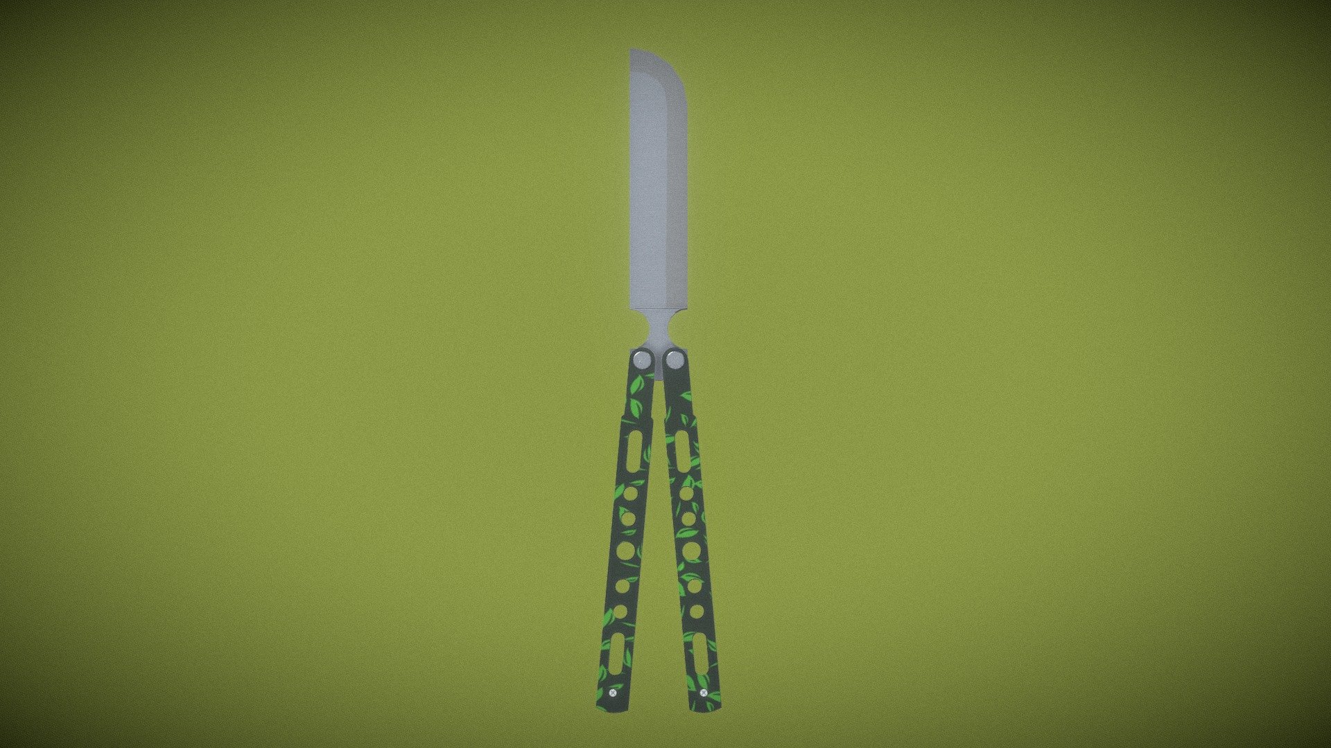 Leaf Wrapped Butterfly Knife - 3D model by Aidan Brown (@aidbro ...