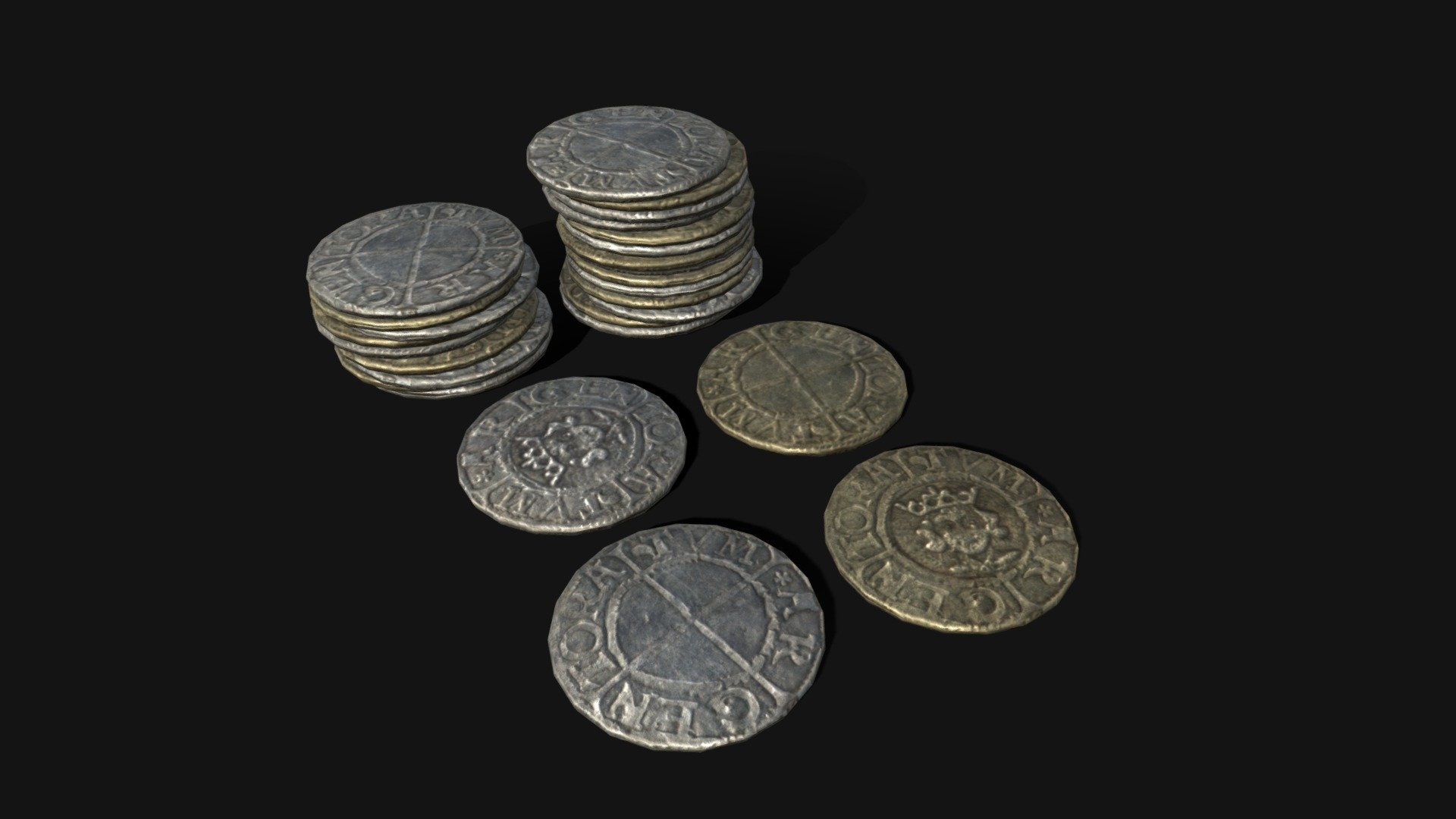 Medieval Coins - Buy Royalty Free 3D model by Clockwork Creations ...
