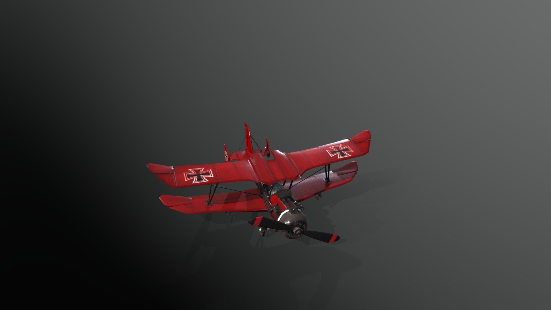 The Red Baron Biplane - 3D model by Baron.Capers (@baron.d.c) [40d1ed3 ...