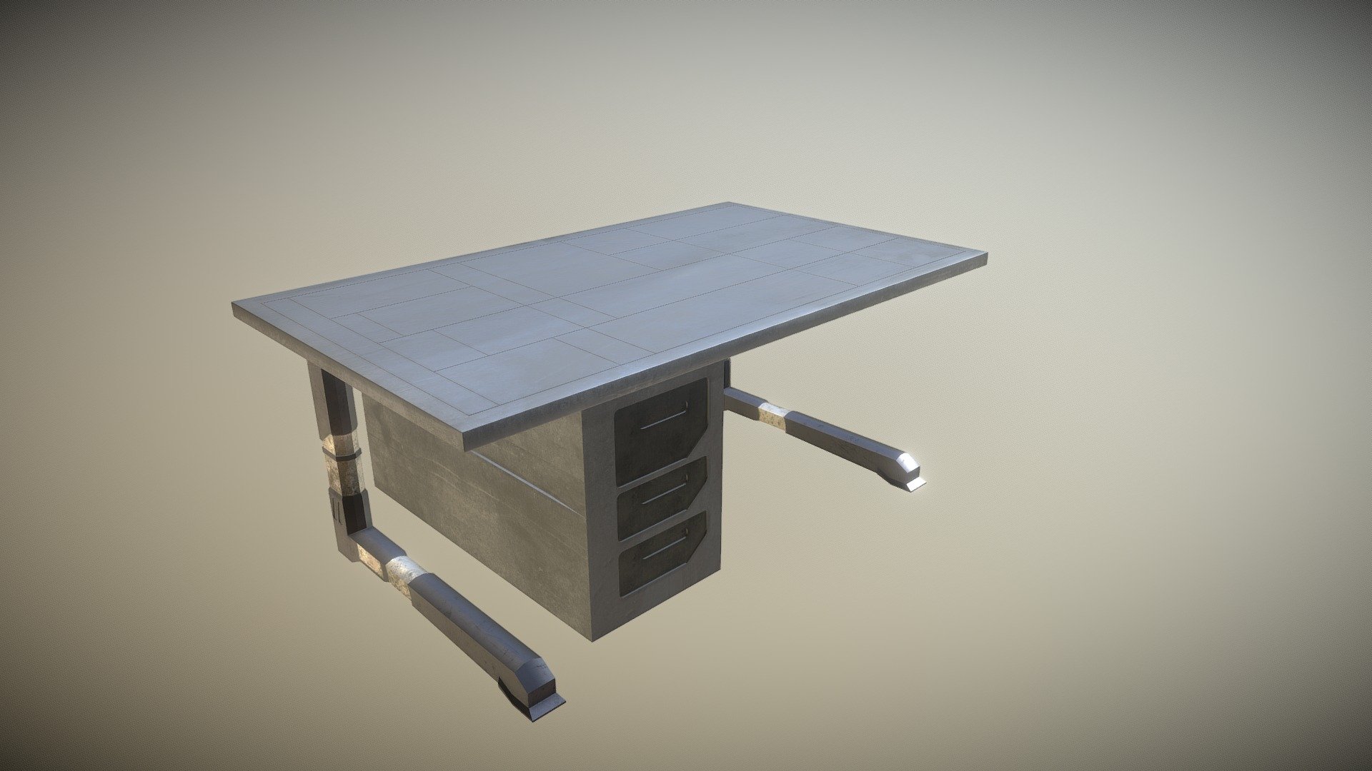 Futuristic desk - 3D model by Dennis Noordam (@dnoordam) [40d249d ...