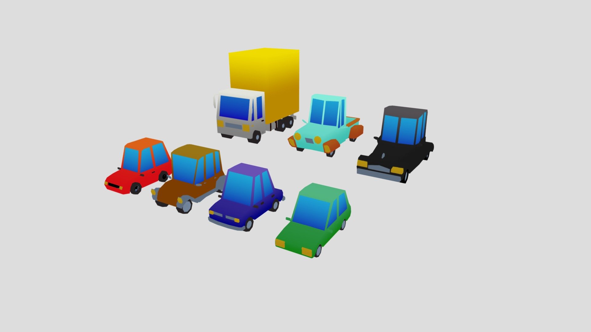 Lowpoly Cartoon car Pack - 3D model by Ozkan (@Oscarto) [40d359c ...