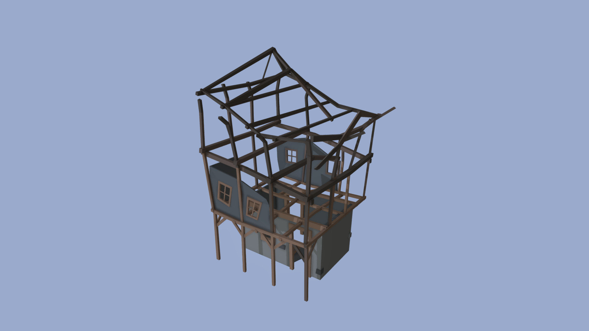 House Large Burned - Download Free 3D model by Guillermo T (@guillermot ...