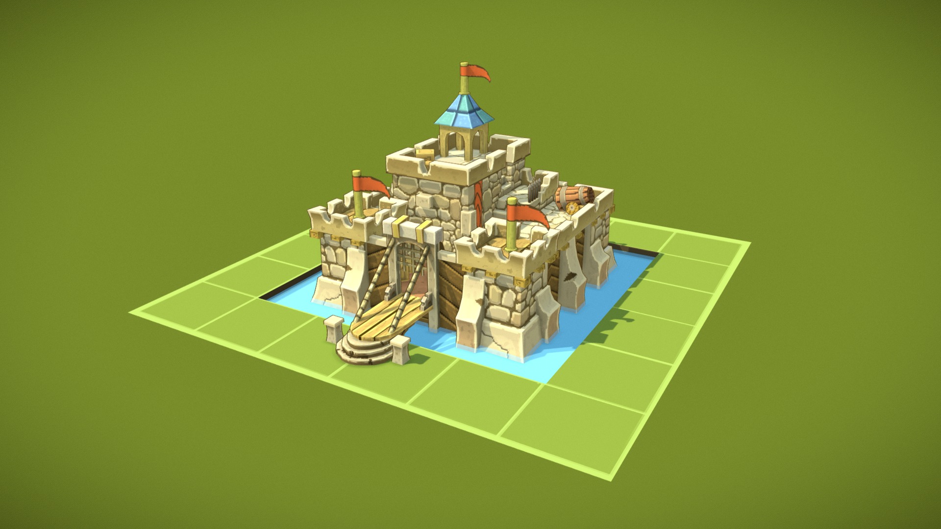 Castle fortress - 3D model by makcutka250 [40d9cfc] - Sketchfab