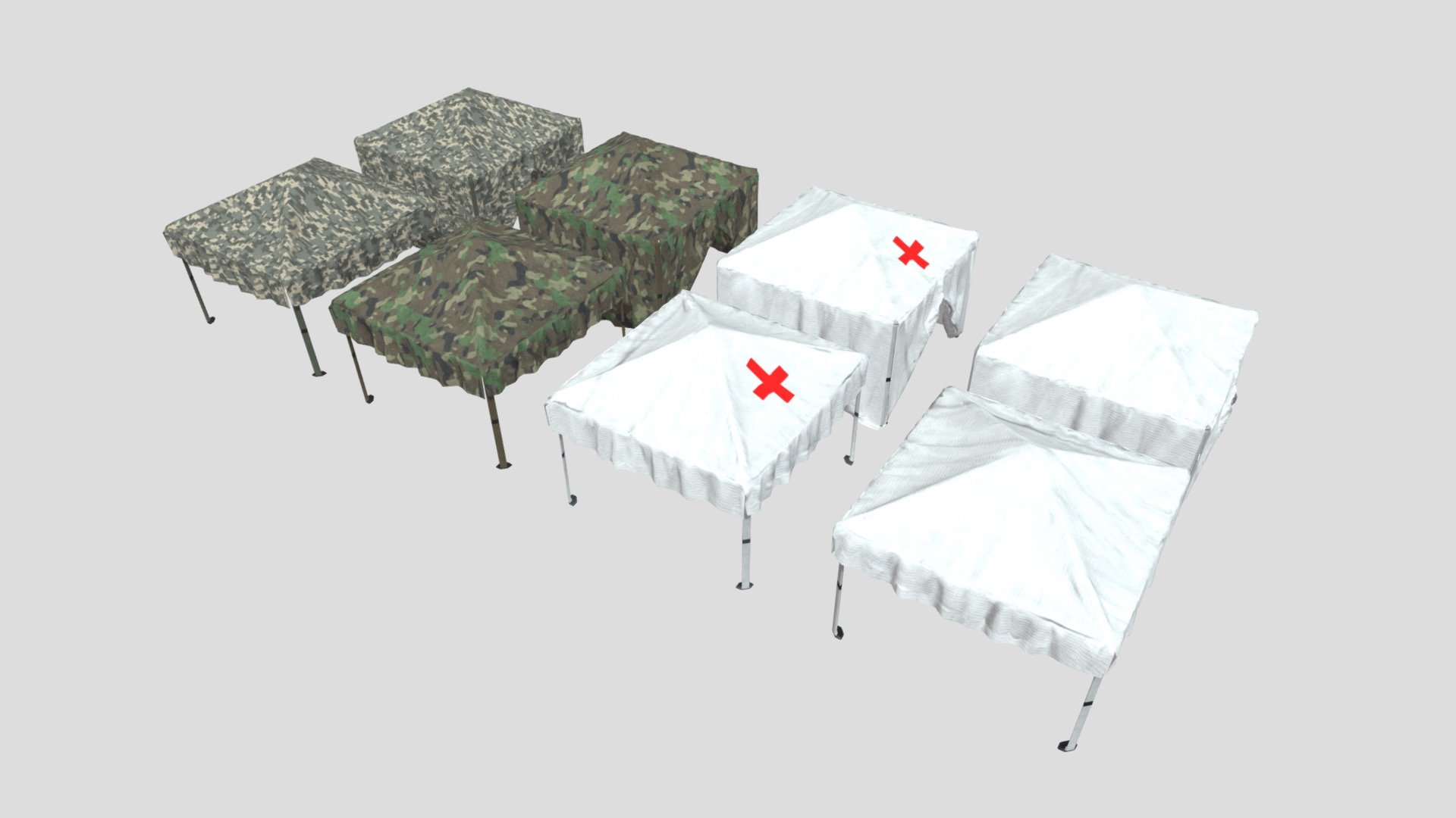 Canopy Tents with multiple textures - Buy Royalty Free 3D model by ...
