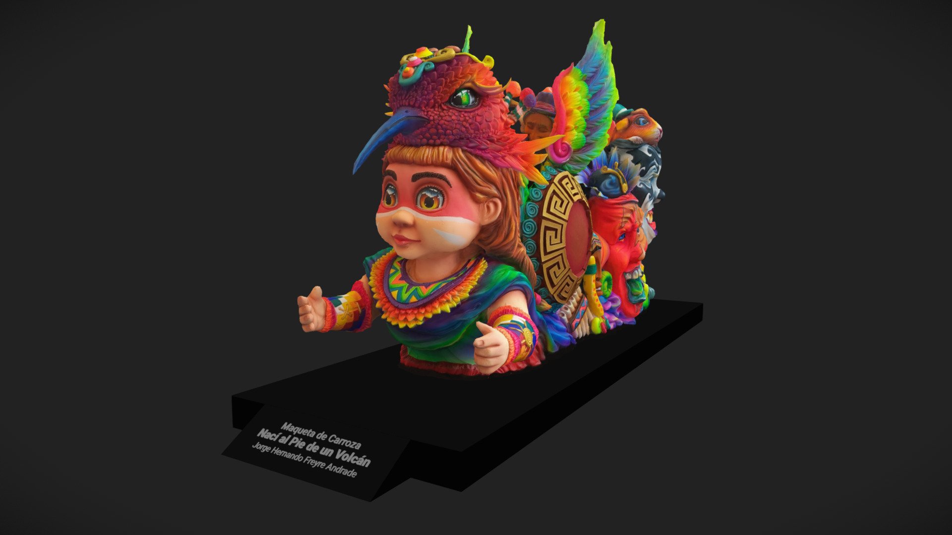 Nací al Pie de un Volcan Carnaval Pasto 2024 - 3D model by Harold Tovar ...