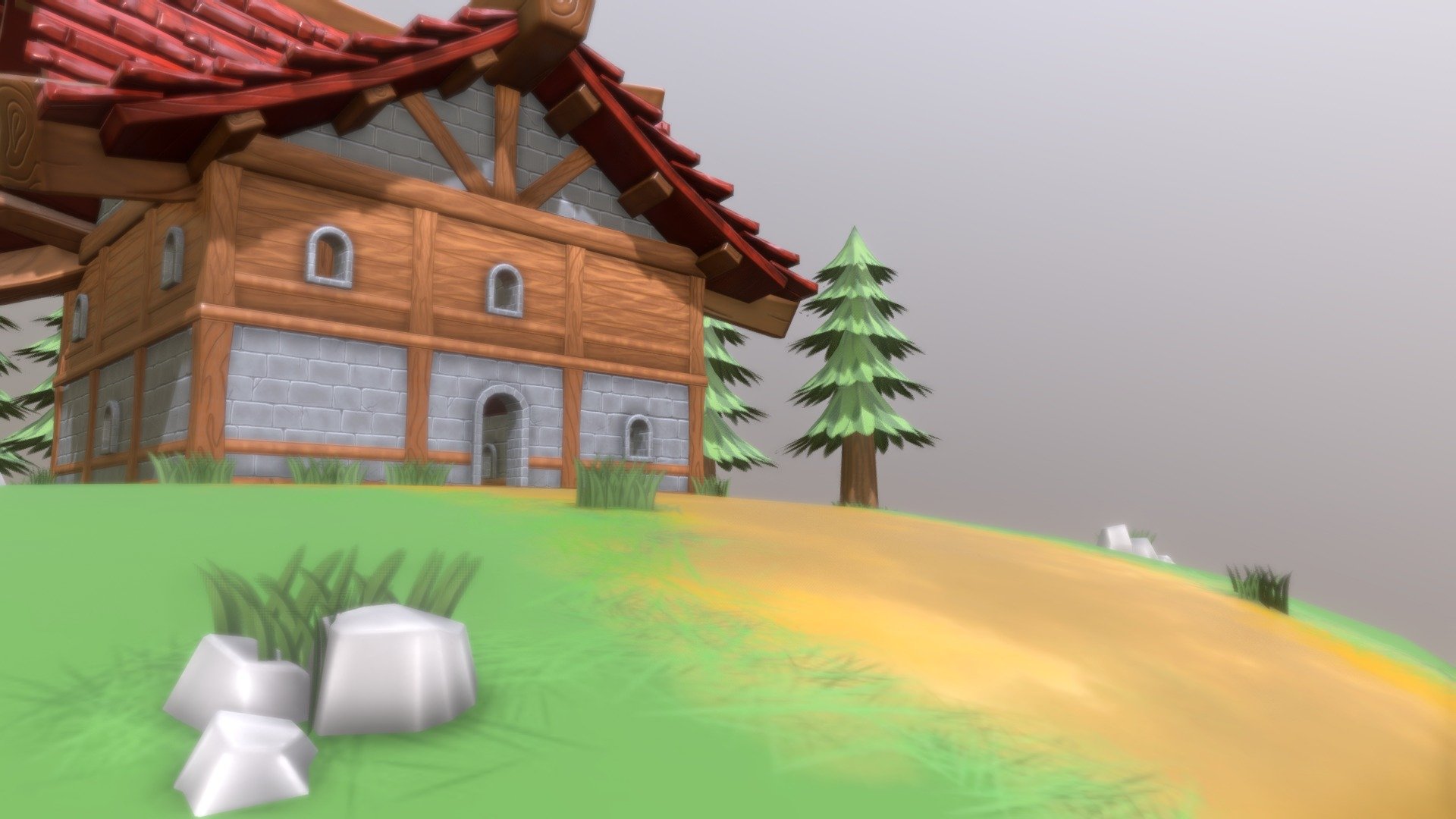 Stylised House Red - 3D model by extratax [40df905] - Sketchfab
