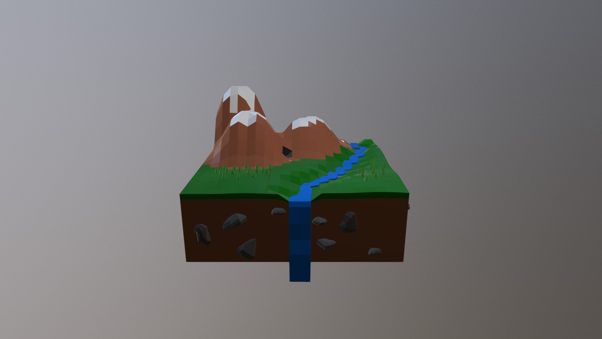 Low Poly Mountain - 3D model by Draconiz717 [40e7d47] - Sketchfab