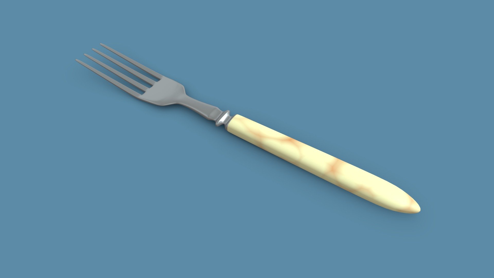 Crackled Ivory Fork - 3D model by Maggatron (@MaggaModels) [40e9a7f ...