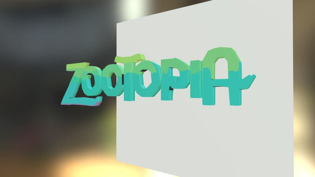 Zootopia logo - 3D model by Diana Carballido (@dica_me) [40eb230 ...