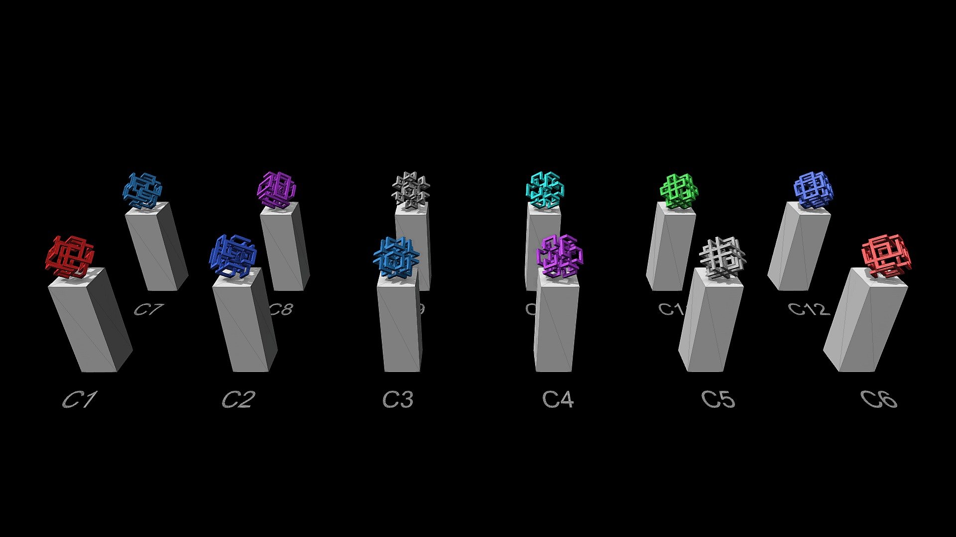 Cube Sculptures - 3D model by gregaranda [40ed960] - Sketchfab