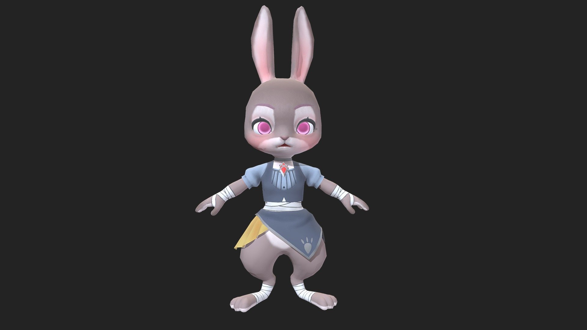 Animal Fighter_Rabbit - 3D model by maxbiba [40fb429] - Sketchfab