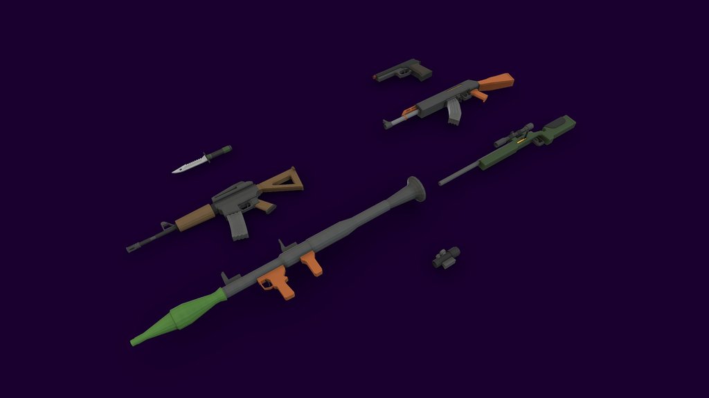 Lowpoly FPS - A 3D model collection by Hestia Studios (@Hestia-Studios ...