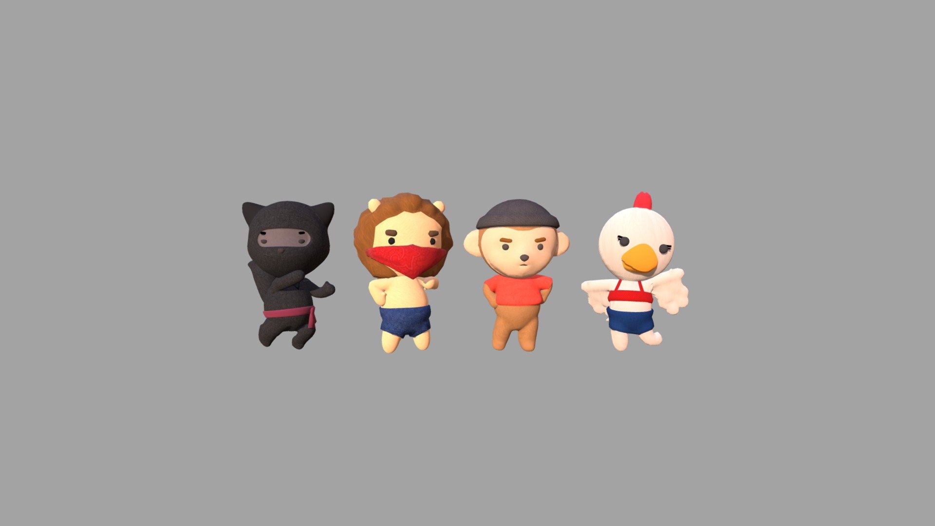 Heist Animals- Characters - 3D model by angela tabafunda (@angelarei ...