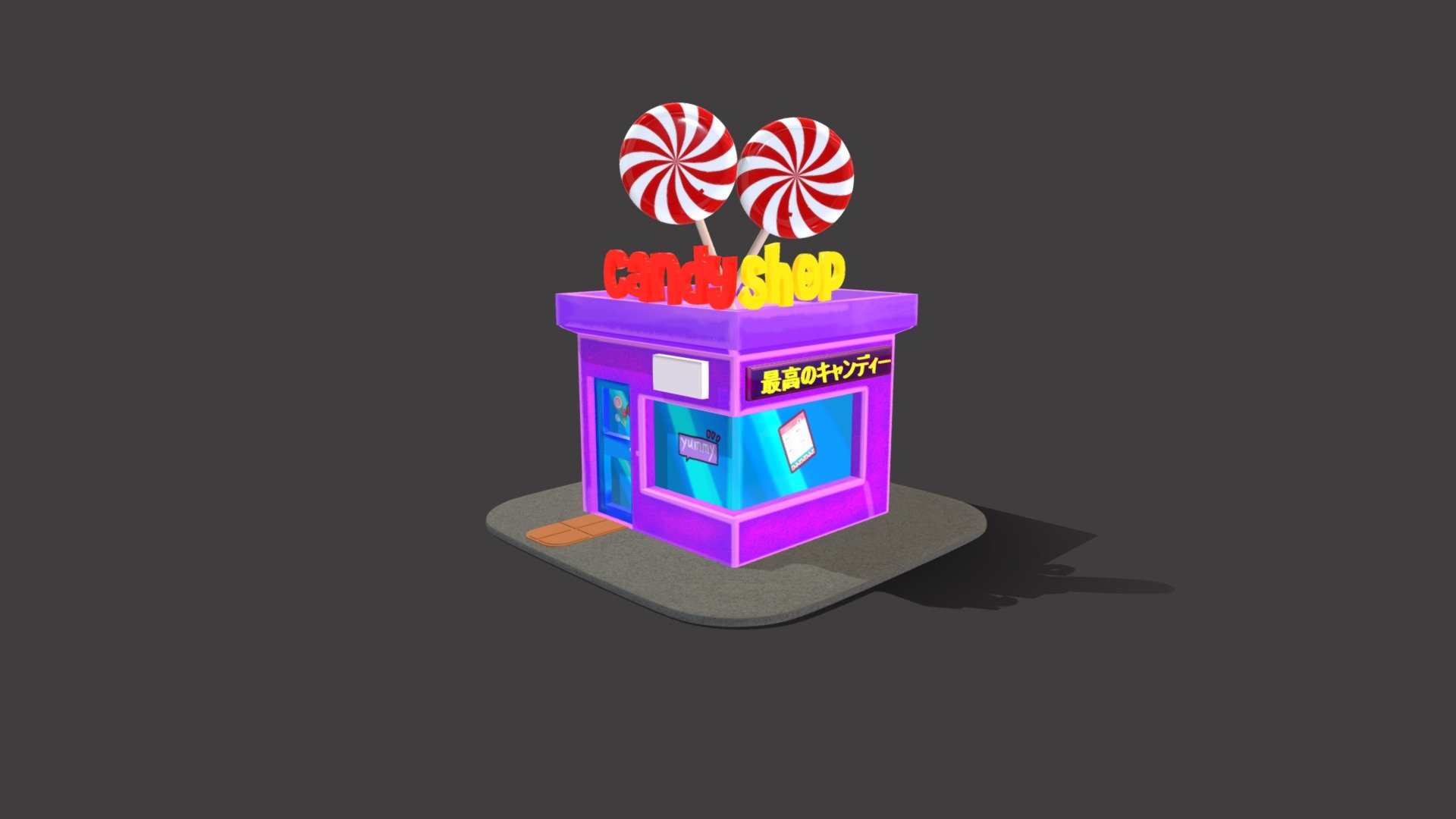 Mini candy shop low poly - 3D model by therustyart [41045bc] - Sketchfab