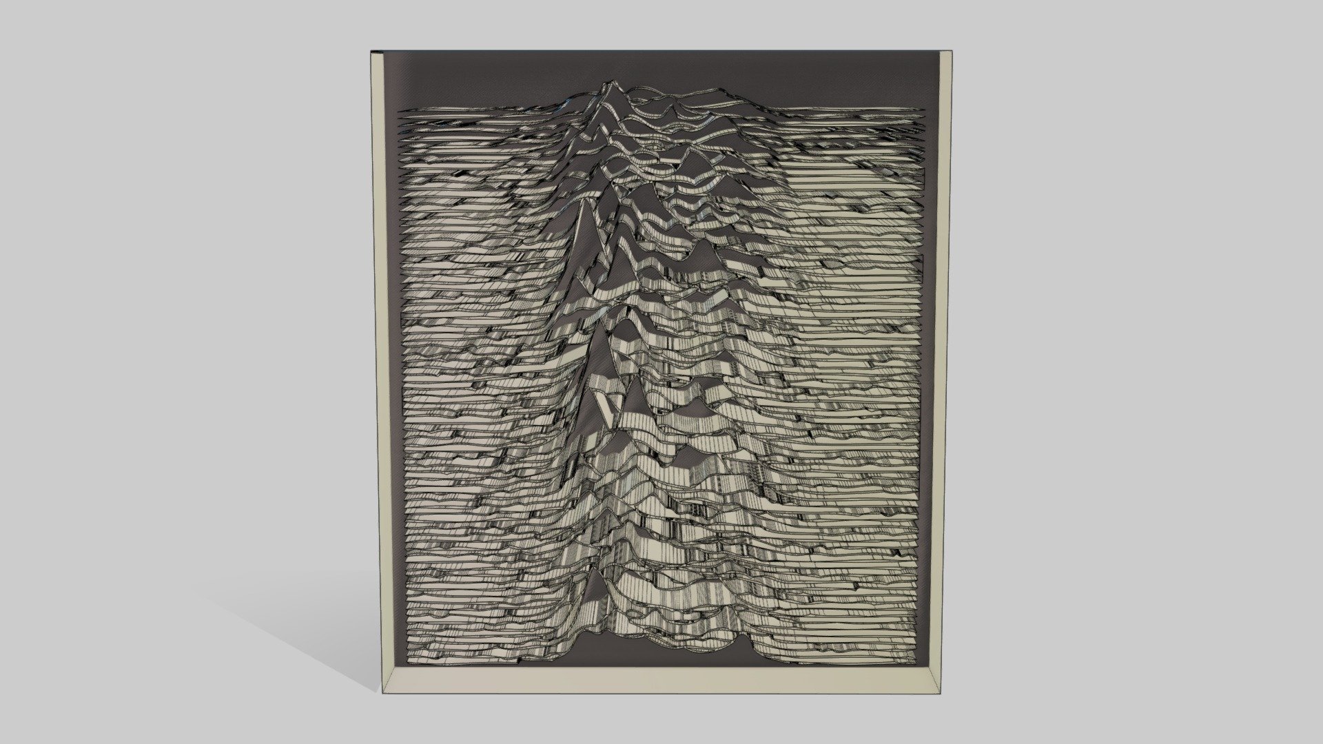 Joy Division Unknown Pleasures artwork - 3D model by haawkeneuraltech ...