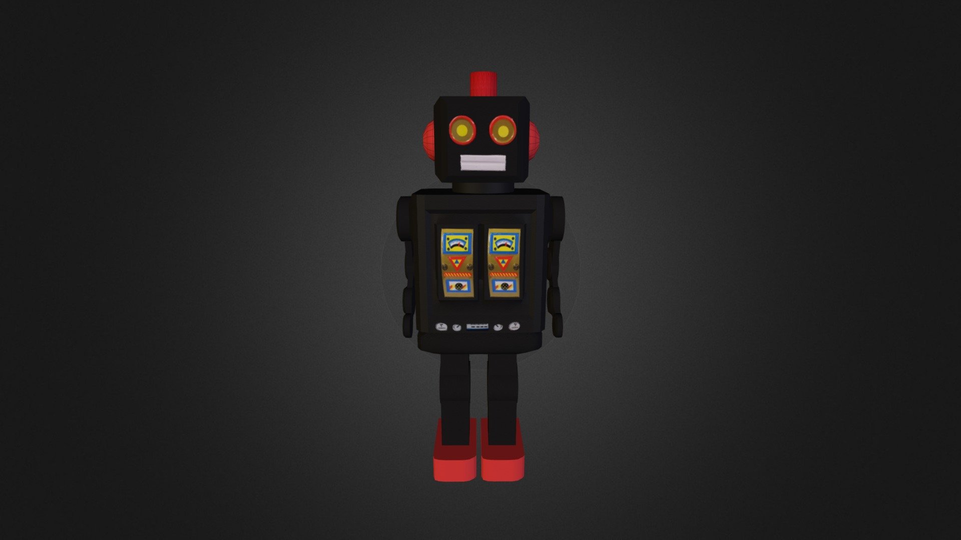 Retro Robot - 3D model by hcorion [4117b84] - Sketchfab