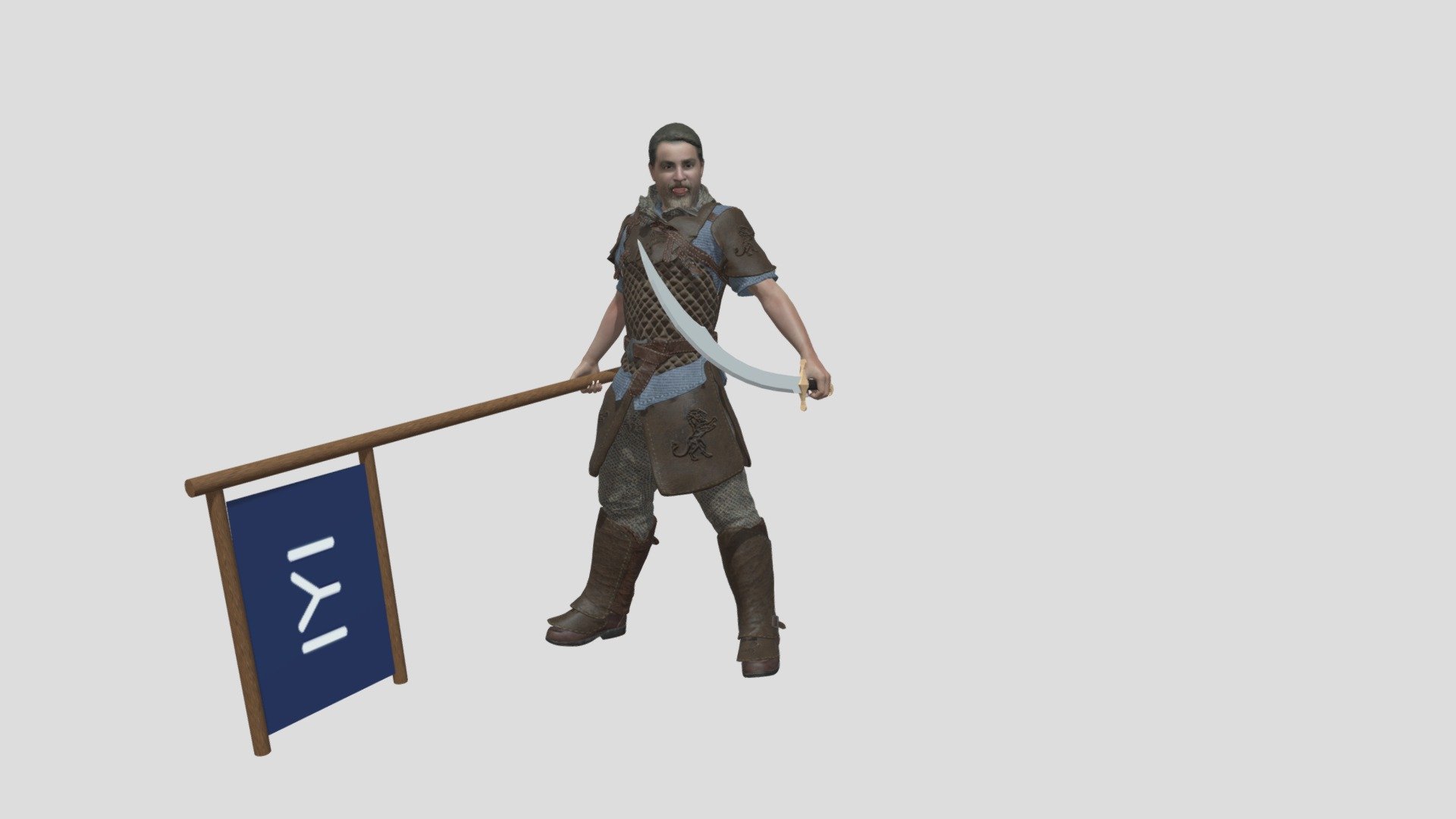 Engin Altan Duzyatan as Ertugrul - Download Free 3D model by Sba Stuff ...