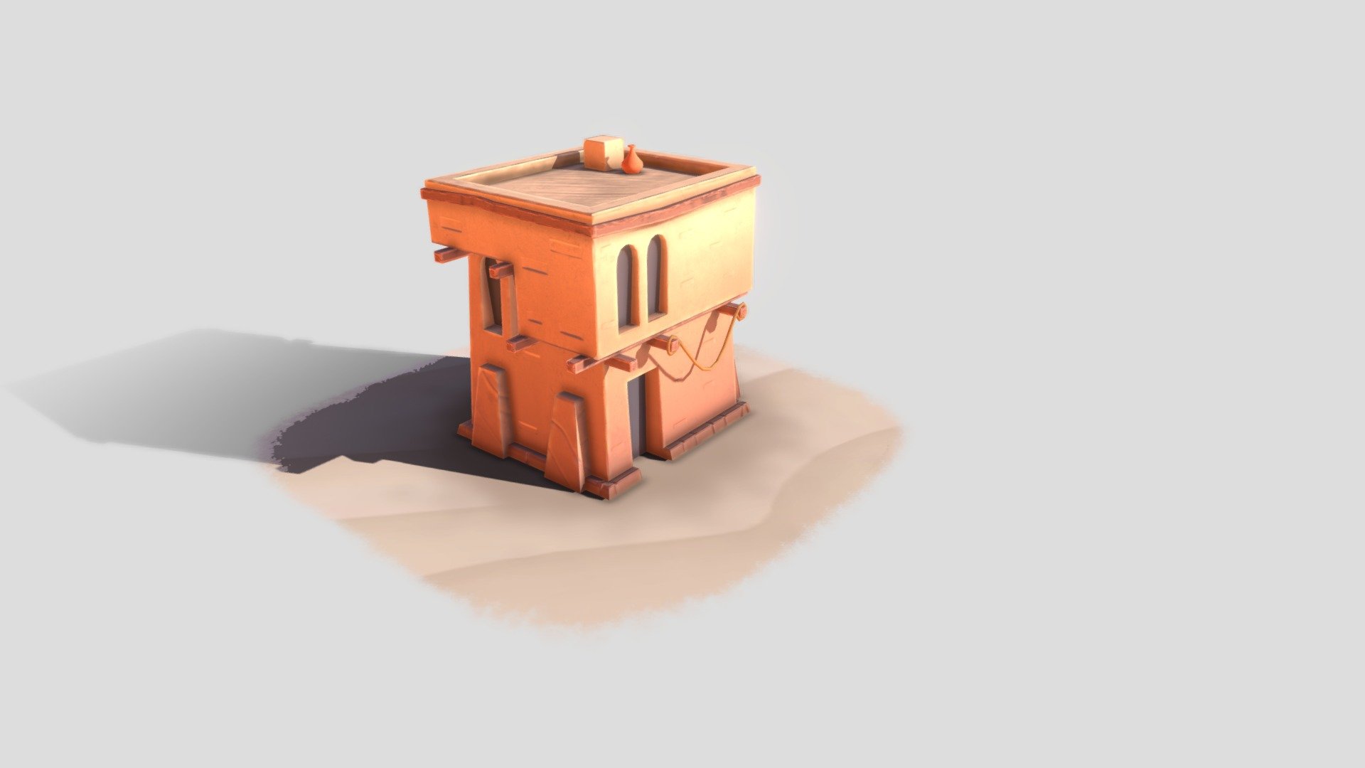 stylized desert house - Download Free 3D model by mehmetalikeve ...