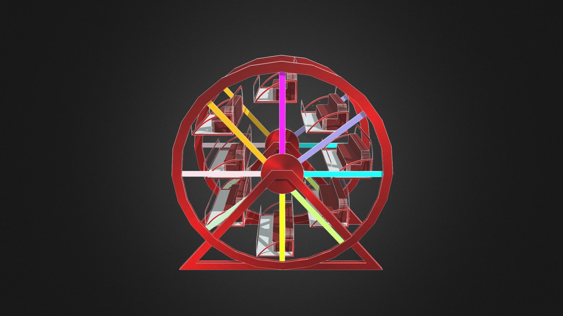 Red Ferris Wheel - Download Free 3D model by shirlanne [411f292 ...