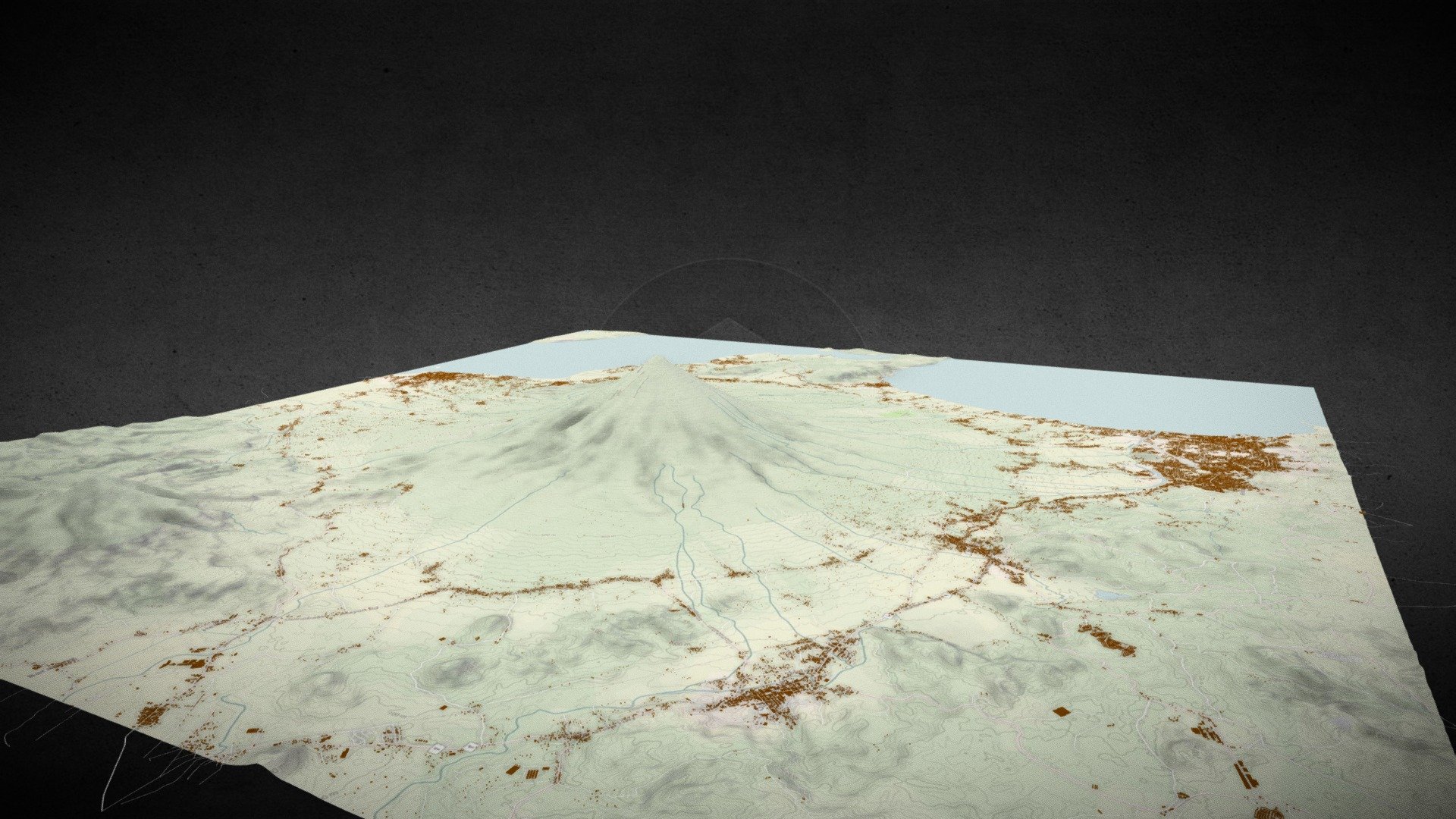 Moyon volcano, Philippines 90m DEM - 3D model by Budots Media ...