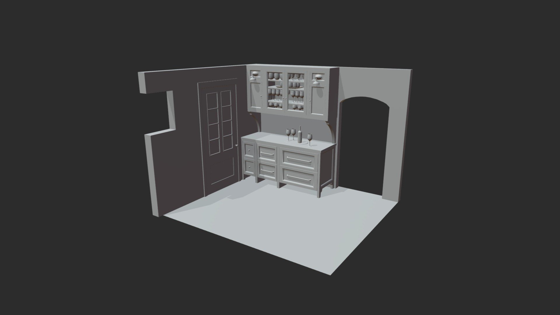 Interior Cabinet Scene - 3D model by Luke Brown (@brownb23) [4124667 ...