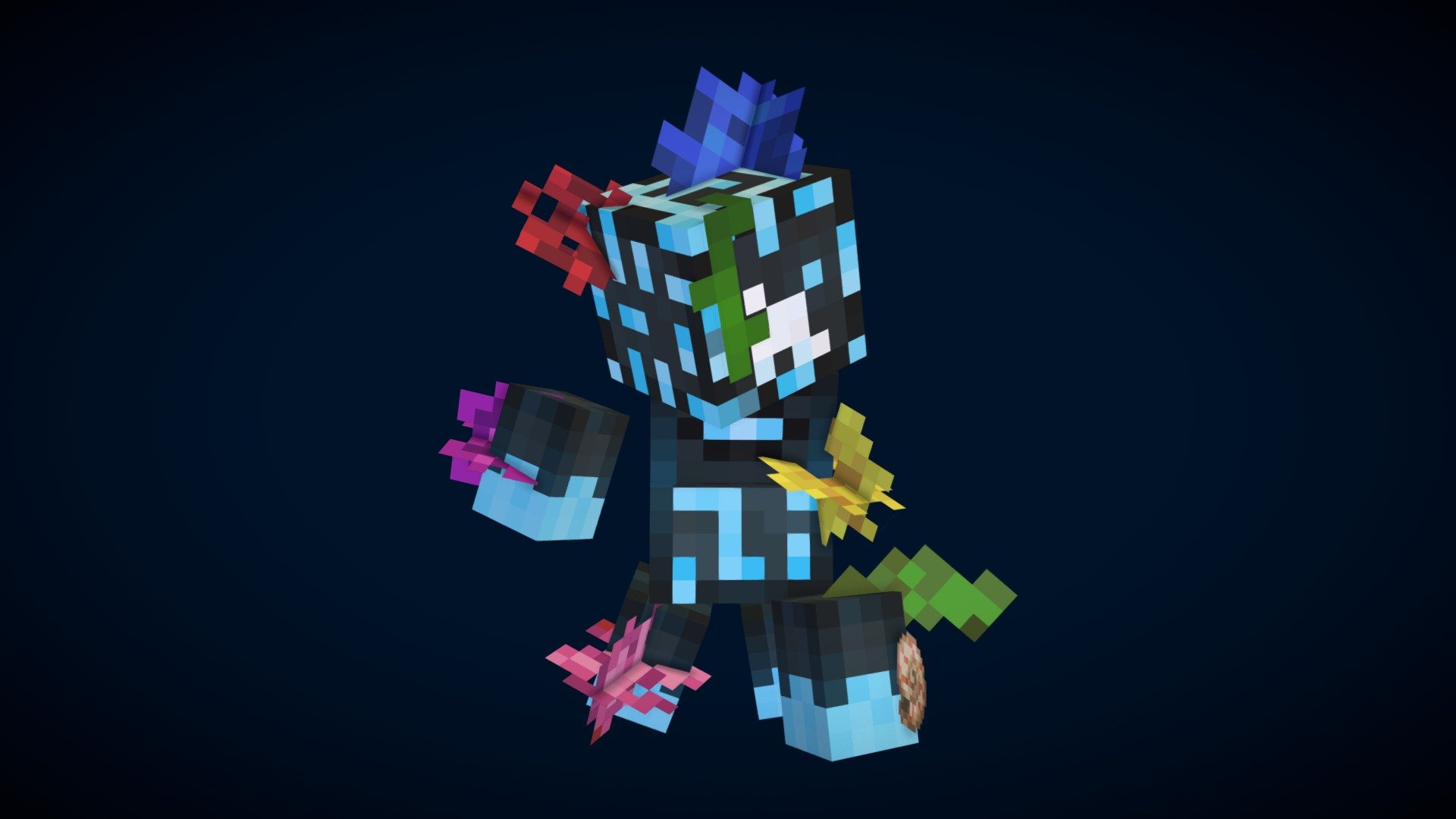 Sea Creeper ( Blockbench ) - 3D model by GGlecoco (@gglecocoyt) [4125863] - Sketchfab