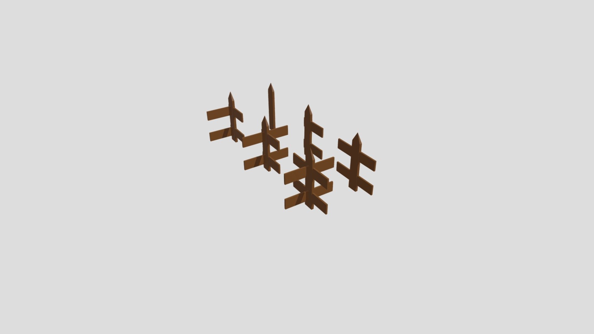 Fence collection (similar to minecraft) - Download Free 3D model by ...