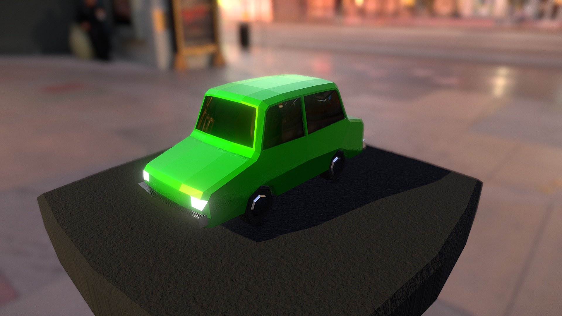 Shiny Little Car - 3D model by SmallpolyArt [412a2ad] - Sketchfab