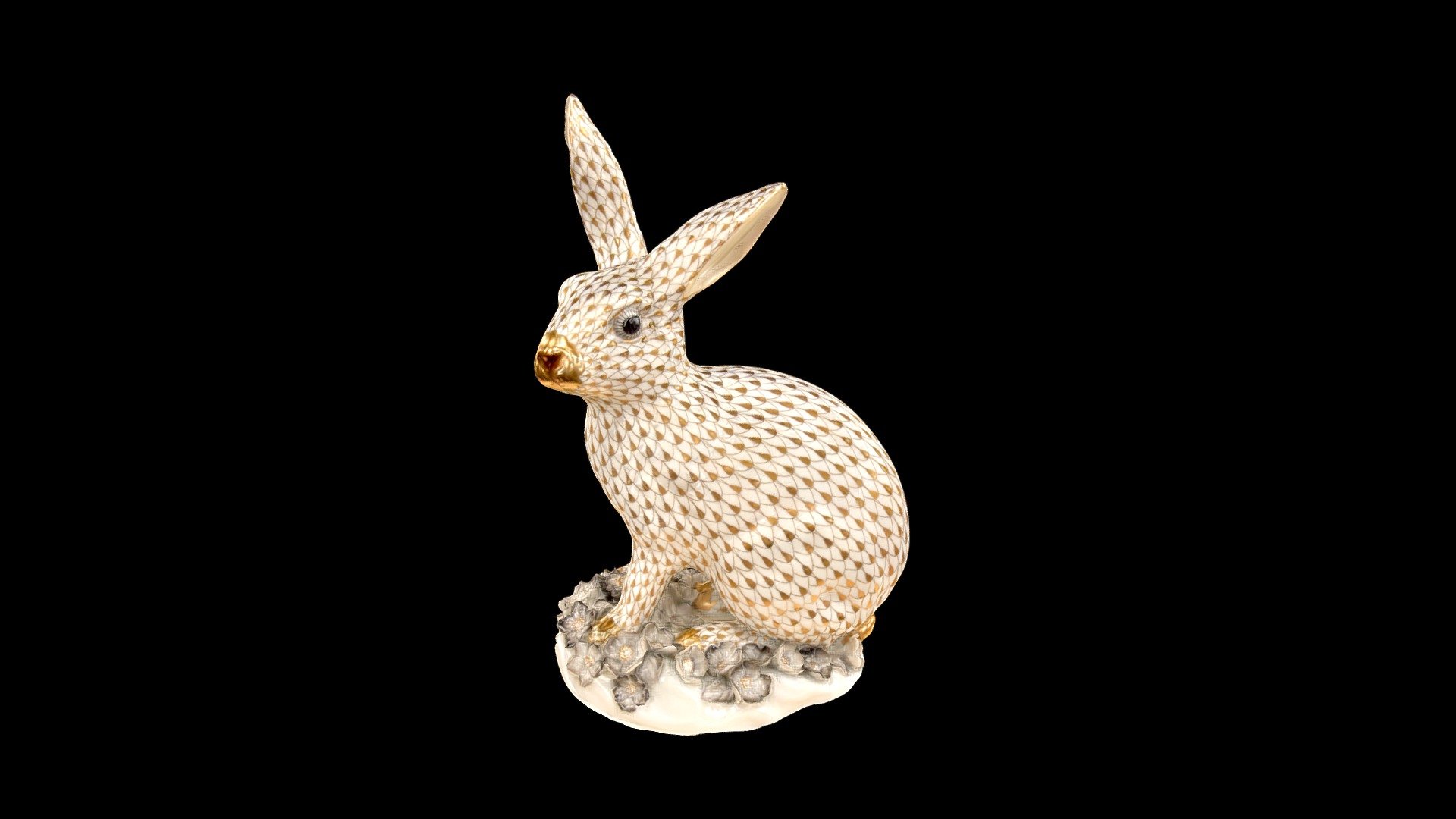 Rabbit with flower ornament - 05334-0-66 VHOR - 3D model by Herend ...