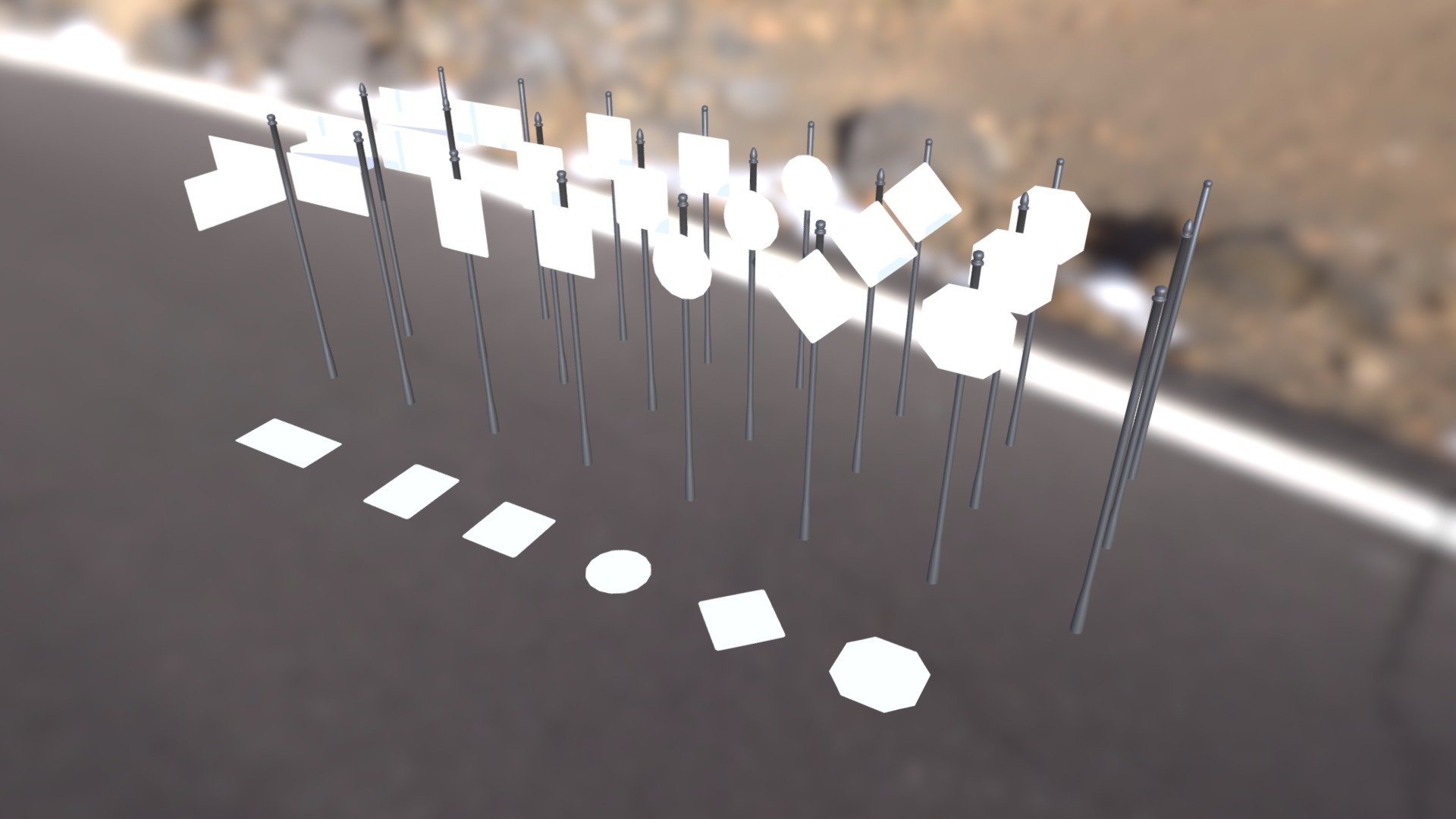 Lo-poly Traffic Boards - 3D model by Fernando Lycan (@LycanFernando ...