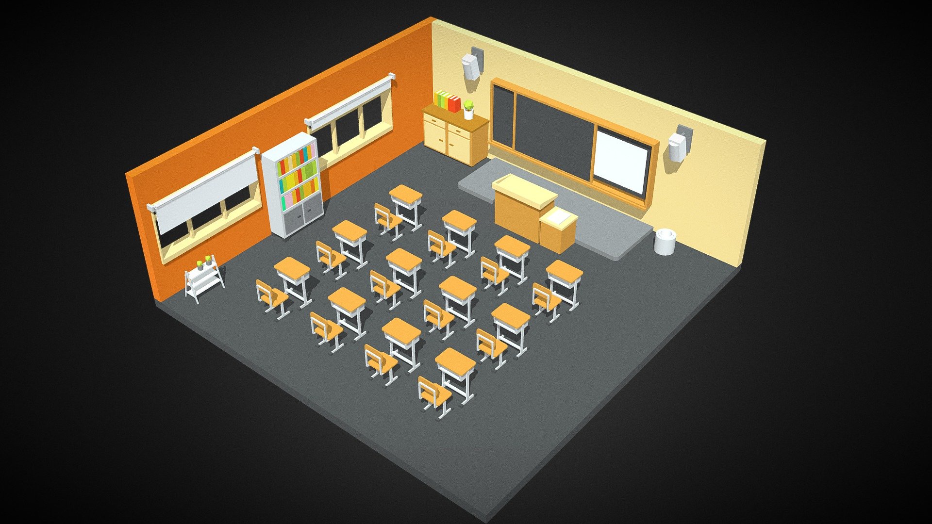Classroom - Download Free 3D model by 3d.xyz (@webuild) [41337d8 ...