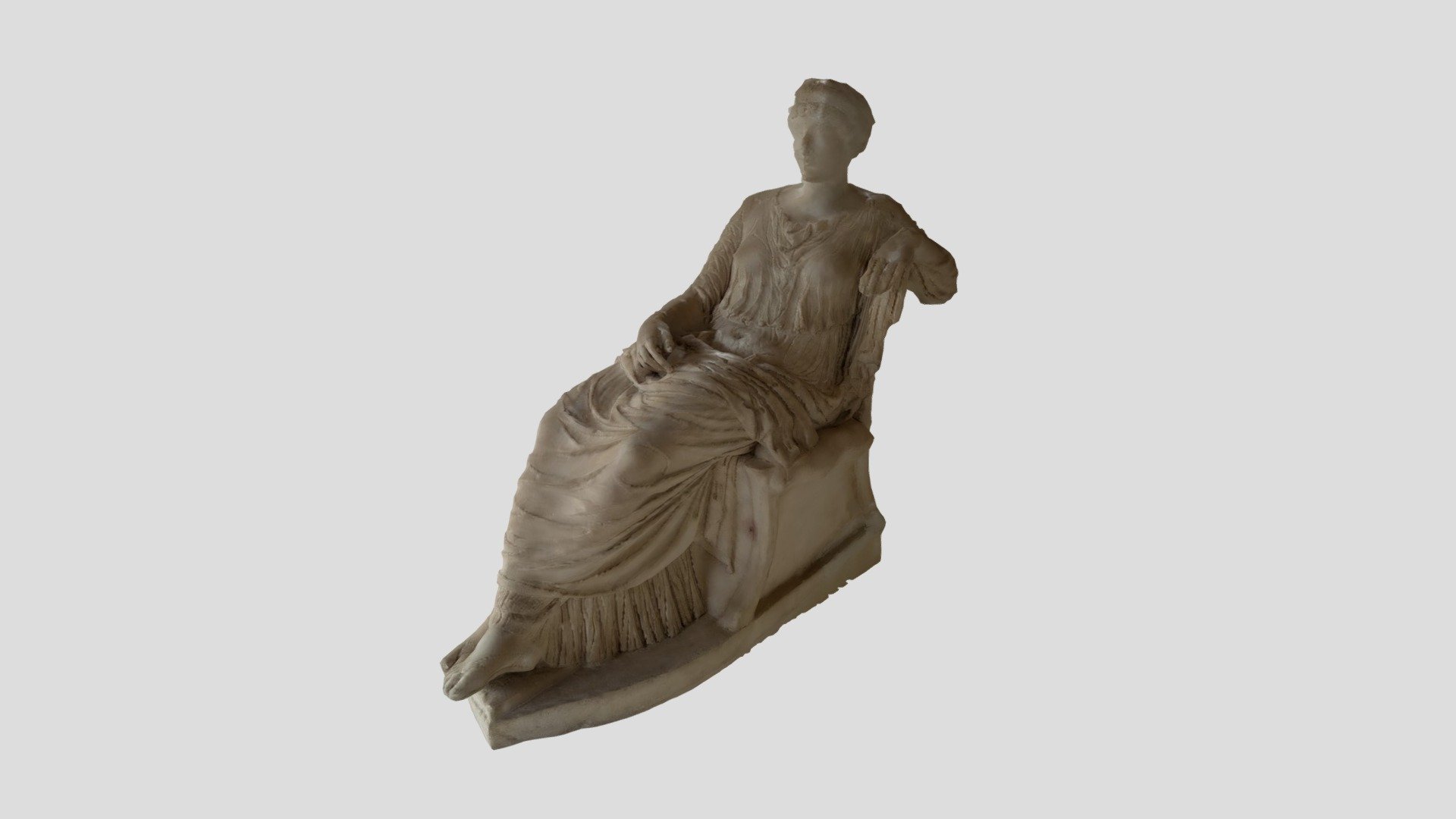 Seated Classical Statue - RealityScan (Rome) - Download Free 3D model ...