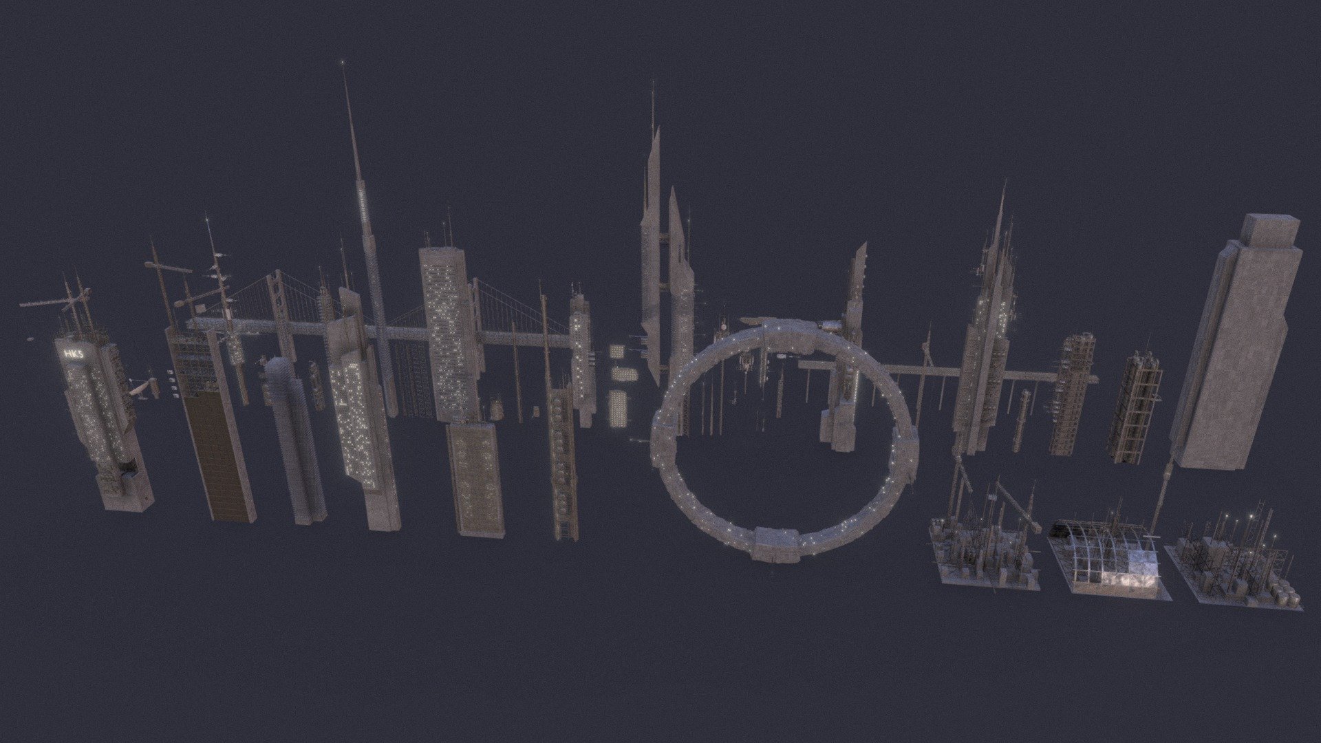 Futuristic Sci-fi City Pack - 3D model by Crazy_8 (@korboleevd ...