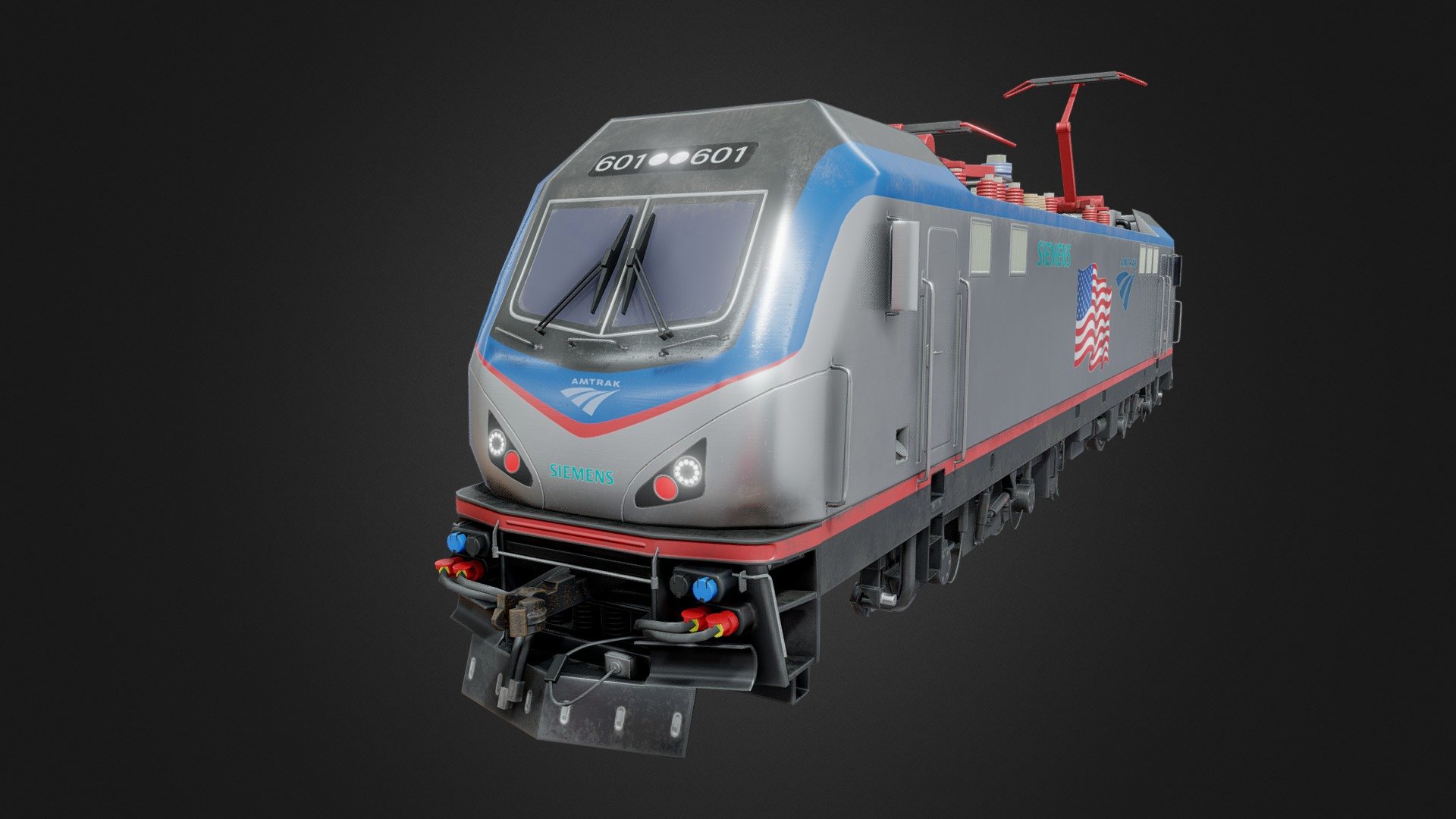 Electrical Train Siemens ACS-64 - 3D model by LukinykhMaxim [413cf6c ...