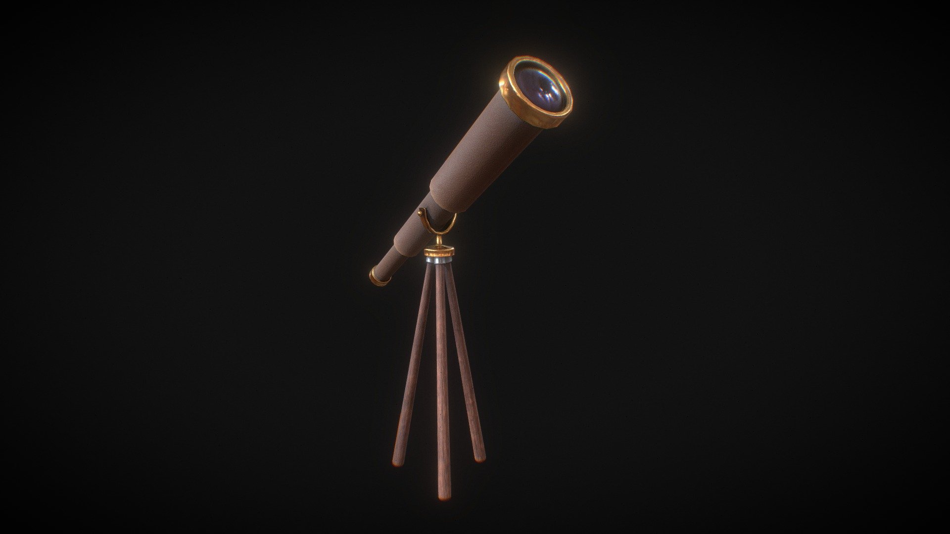 Stylized Telescope - 3D model by Flode [413d34f] - Sketchfab