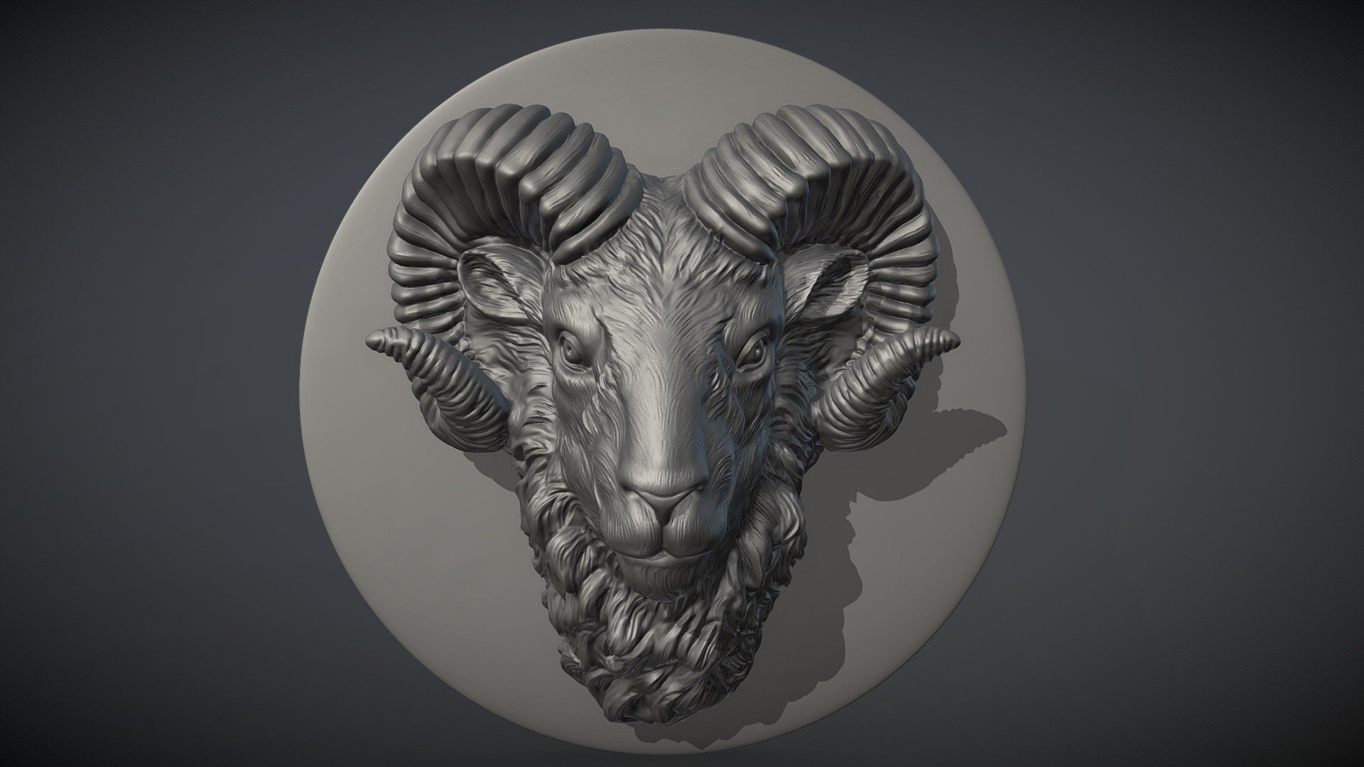 Ram Head Medallion - 3D model by Old_nomad (@Viktor.Yakin) [4140080 ...