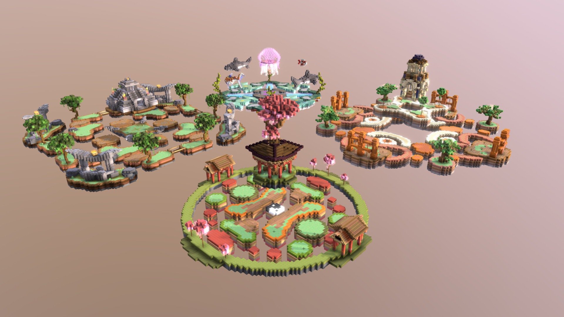 4x KnockbackFFA Maps | Pack - 3D model by BreadBuilds [4140a7f] - Sketchfab