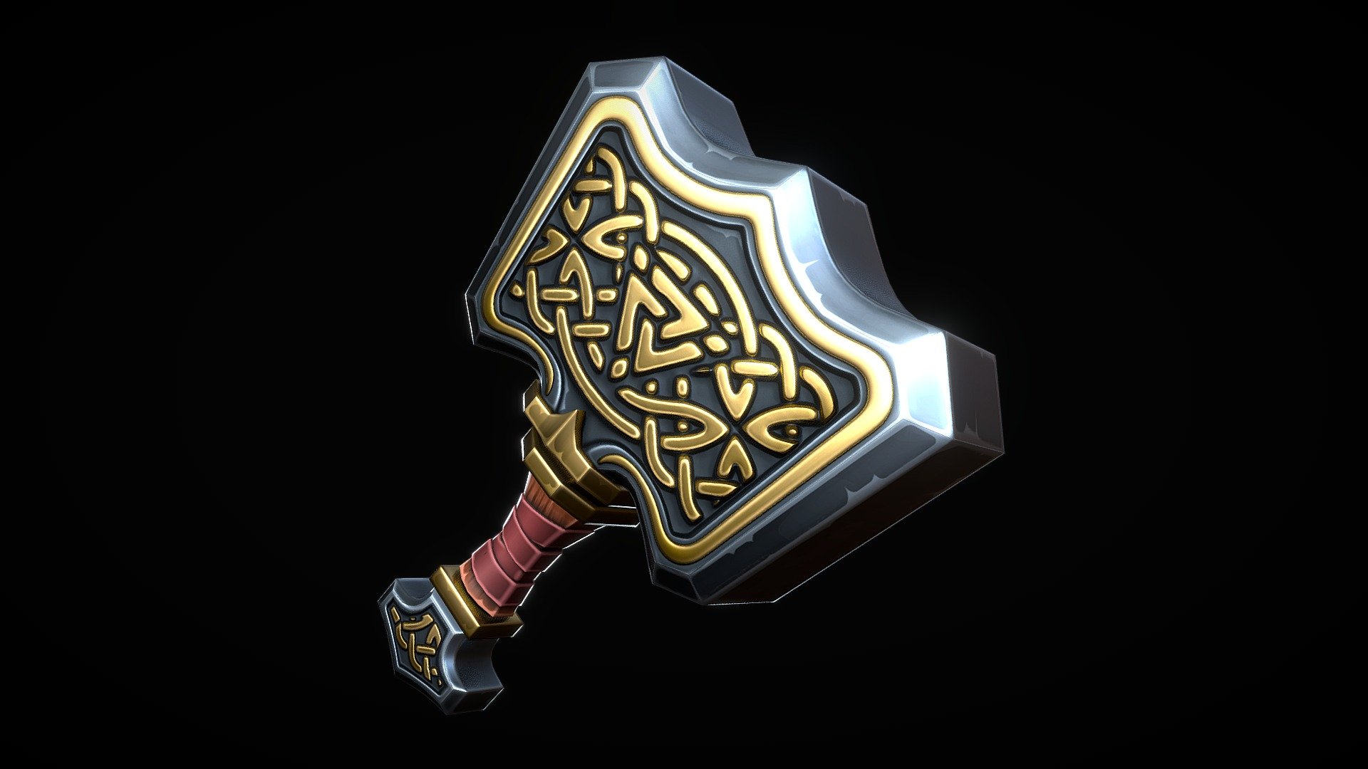 Stylized Mjolnir - 3D model by CGnewbie [4141880] - Sketchfab