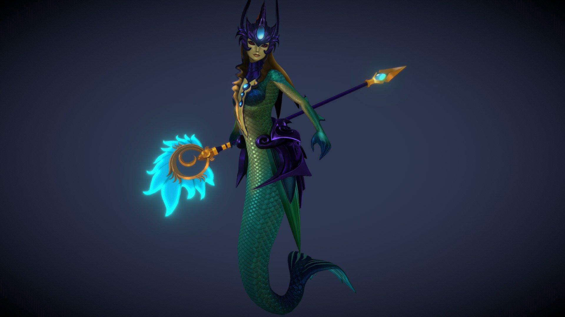 Stylized Nami (LOL WIP) - 3D model by Kludtn [41429f9] - Sketchfab
