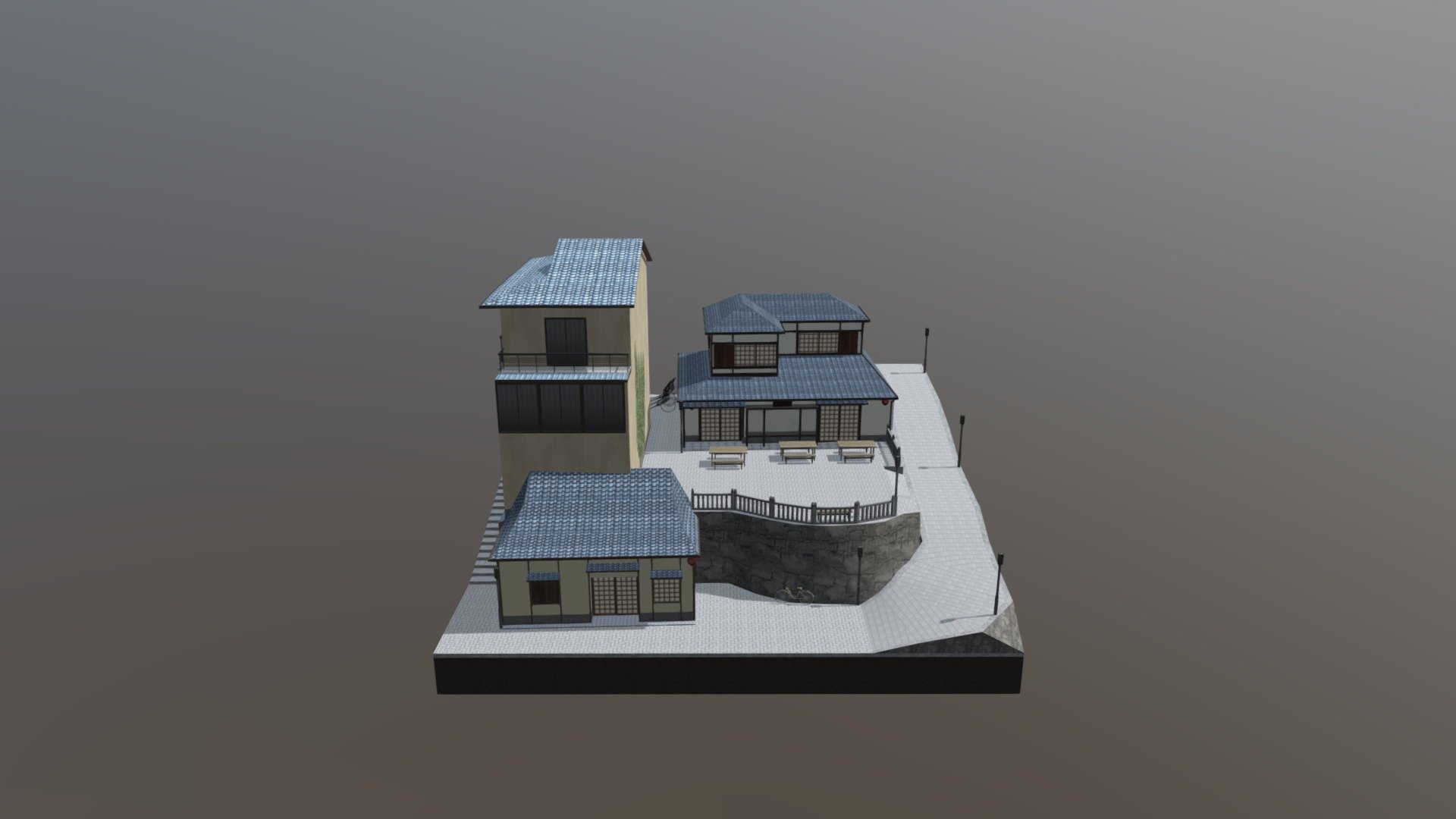 Cityscene Kyoto - 3D model by Andrew De Cort (@decortandrew) [4142d41 ...