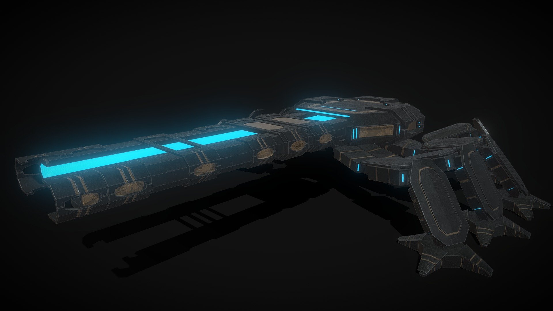 Railgun Tank With Mechanical Spider Legs - 3D model by RBG ...